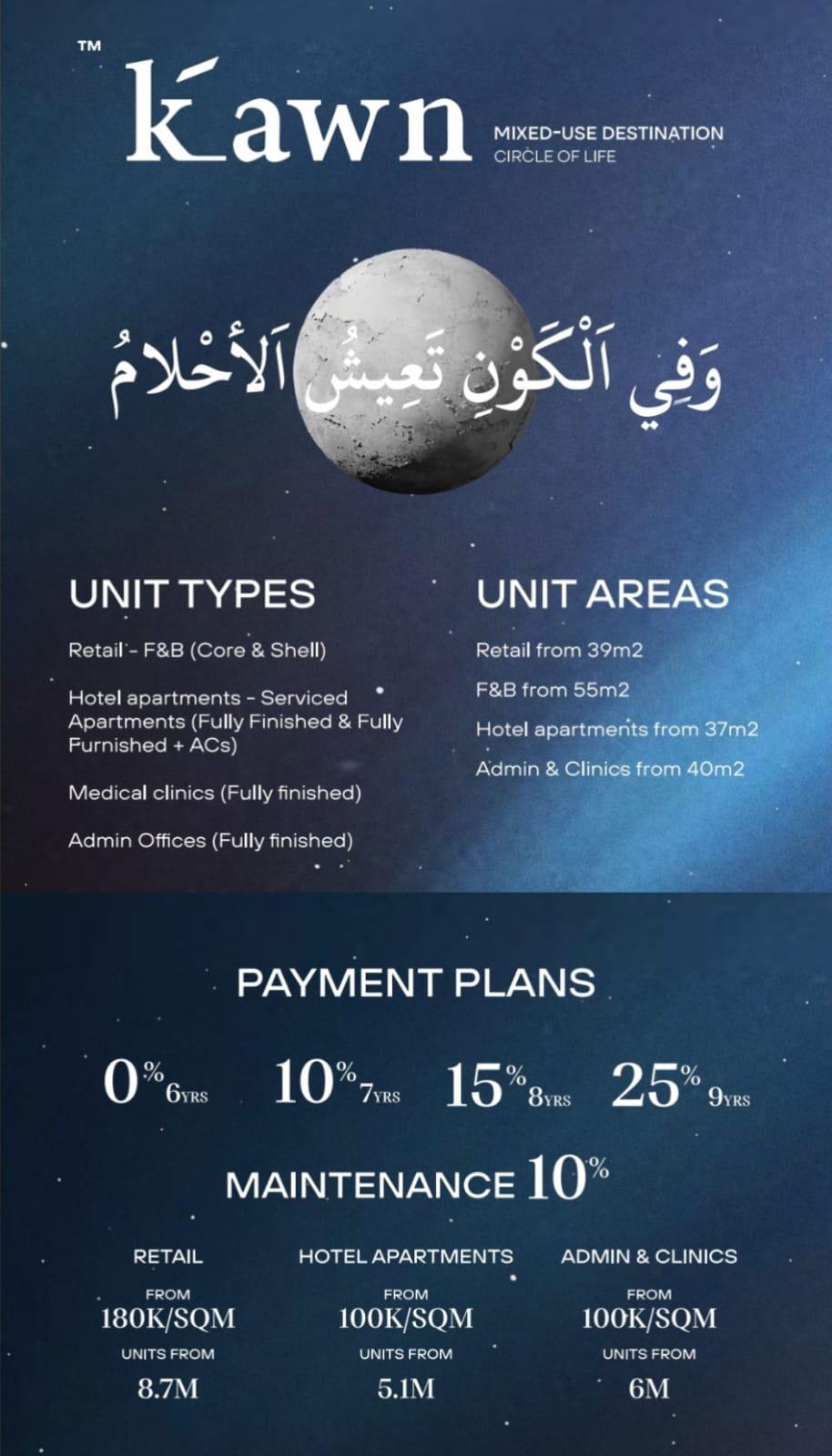 مشروع كون 6 اكتوبر - kawn mall - مشروعات الشيخ زايد الجديدة